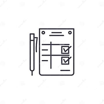 Completion Statement Linear Icon Concept. Completion Statement Line ...