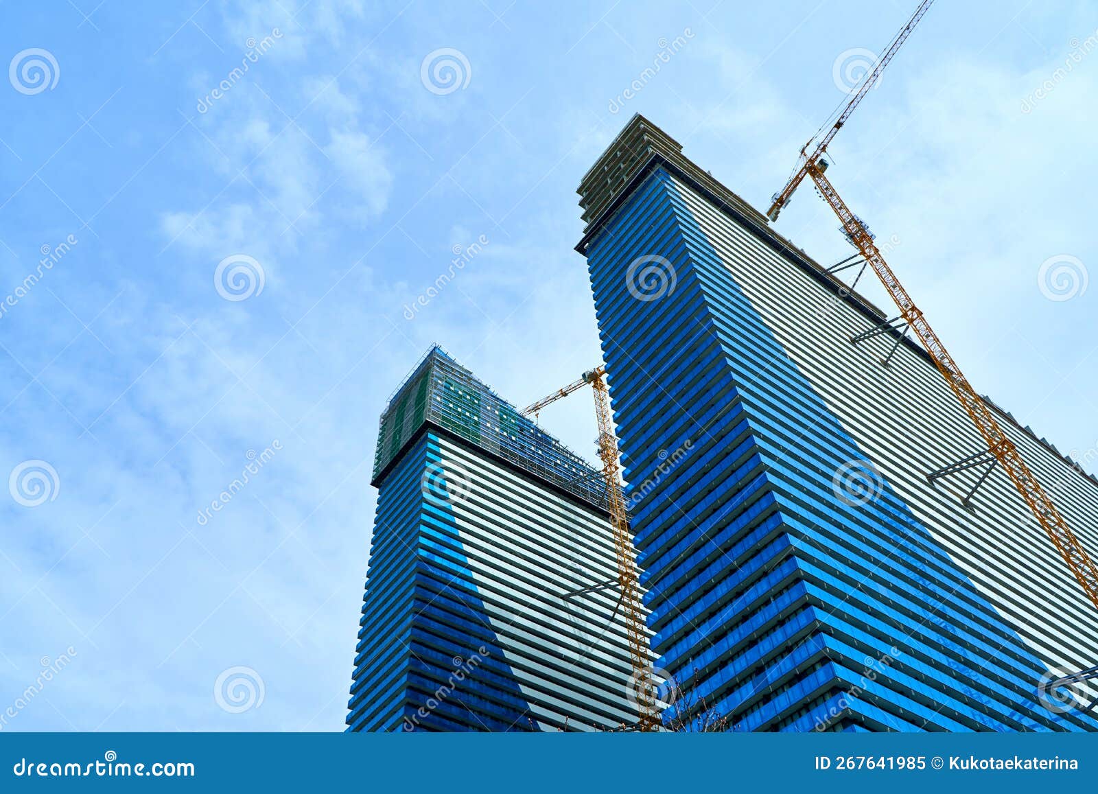 Completion of a Two Story Multi-story Building Stock Image - Image of ...
