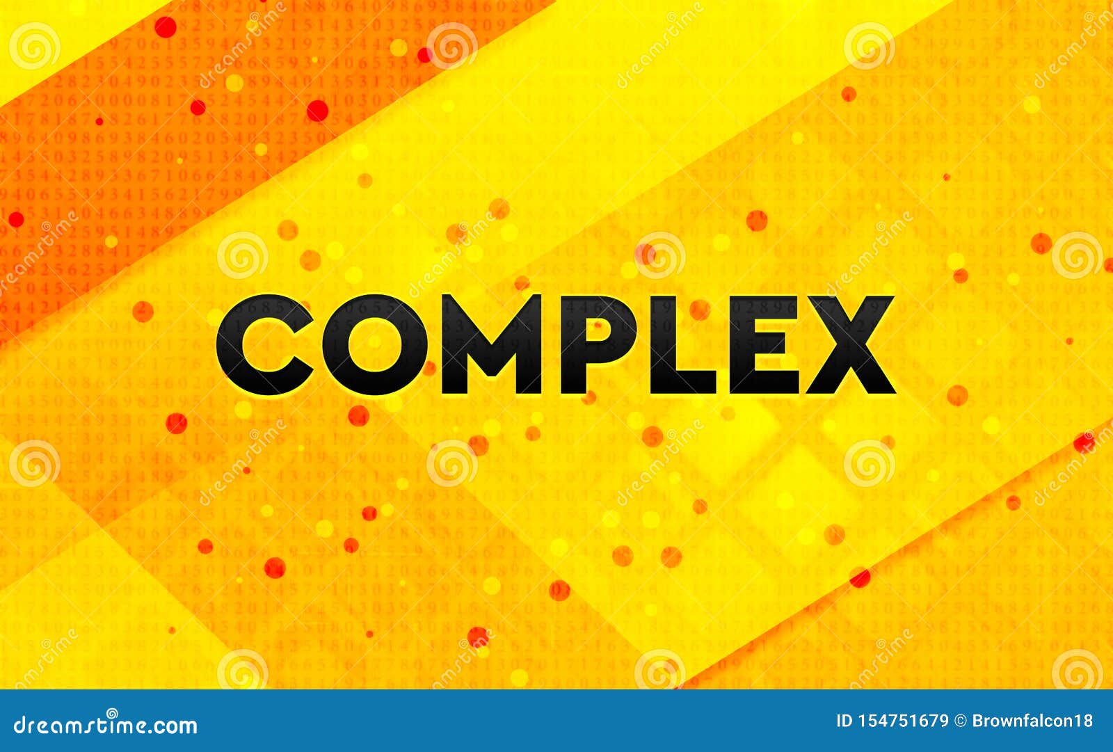 Complex Abstract Digital Banner Yellow Background Stock Illustration ...