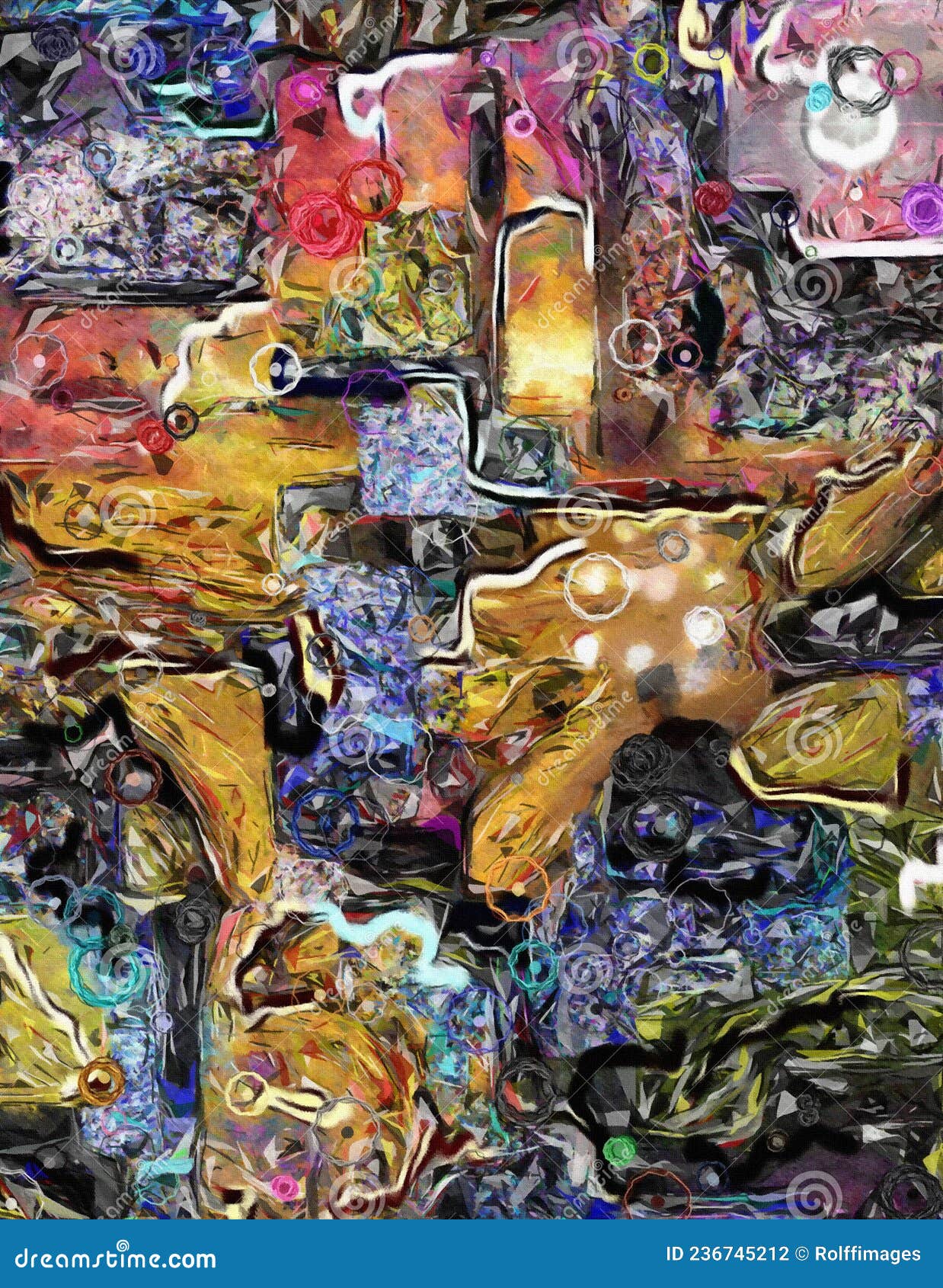 Complex Abstract painting stock illustration. Illustration of ...