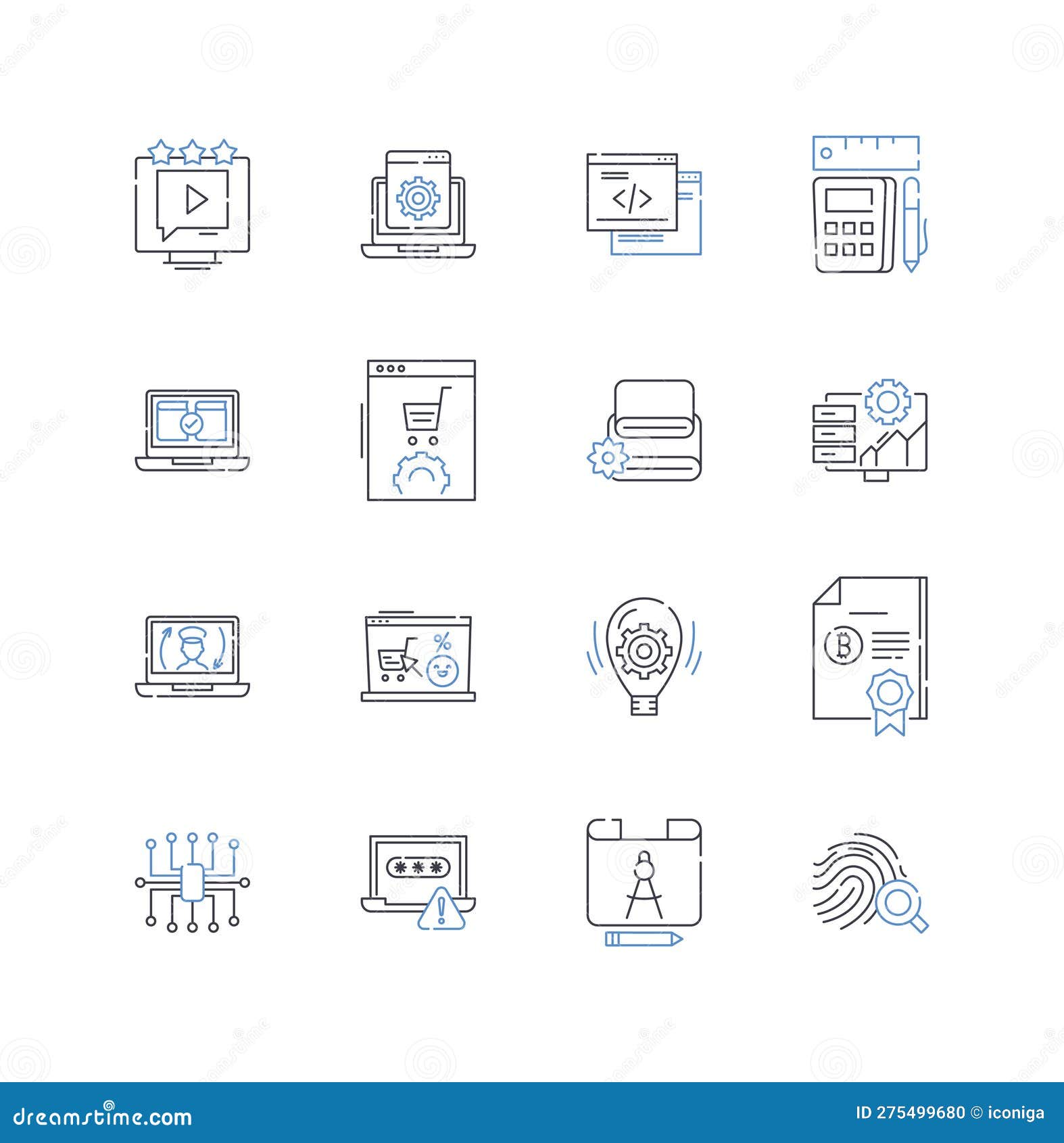 Complex Adaptive Systems Line Icons Collection. Emergence, Feedback ...