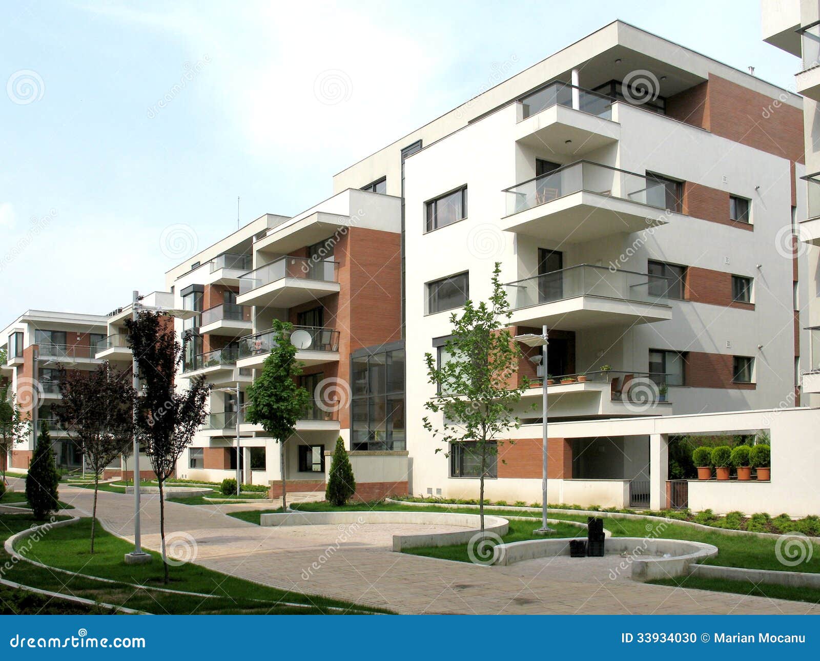 Complex of apartments stock photo. Image of building - 33934030