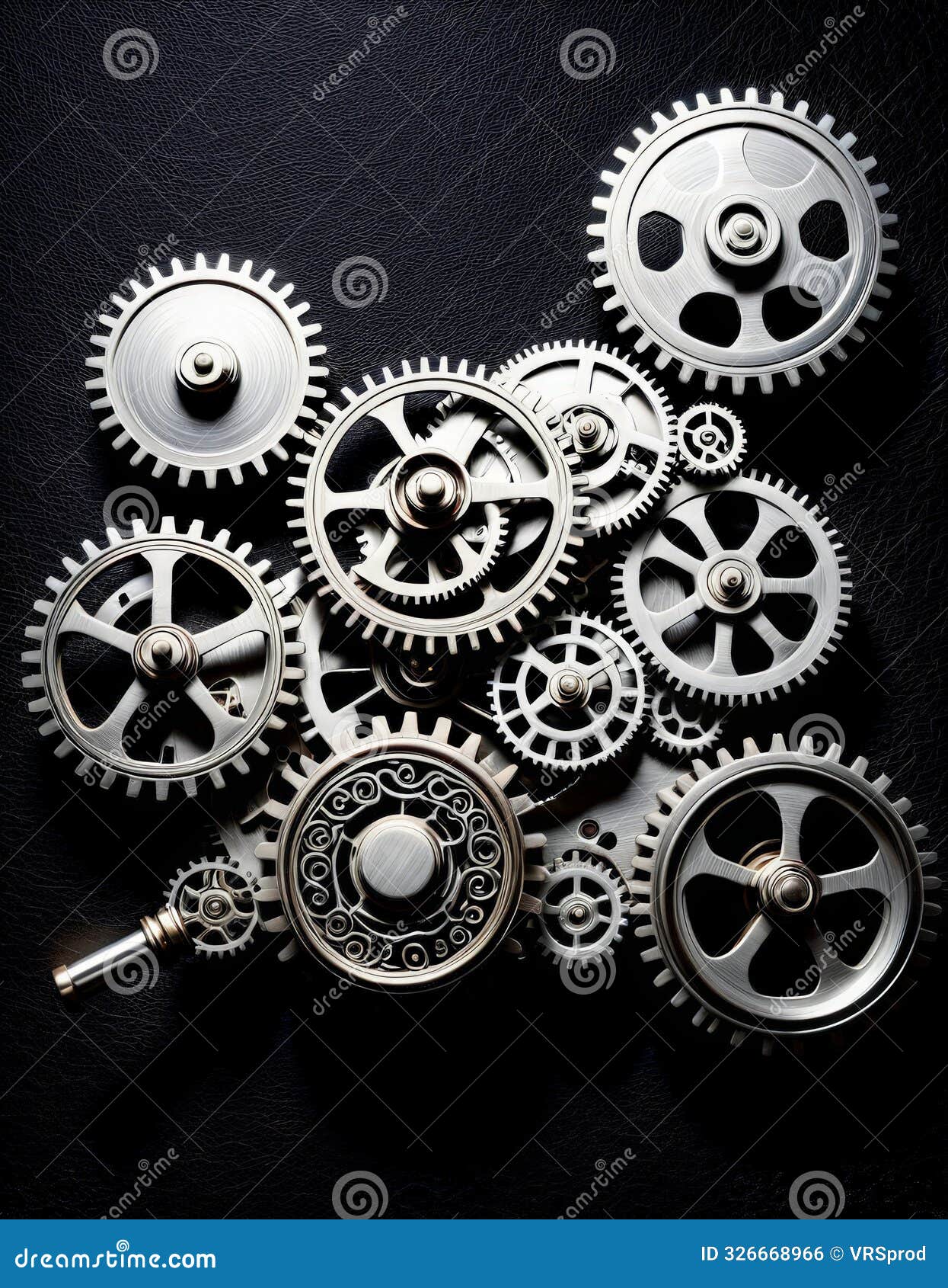 Complex Arrangement of Silver Gears and Cogs Stock Photo - Image of ...