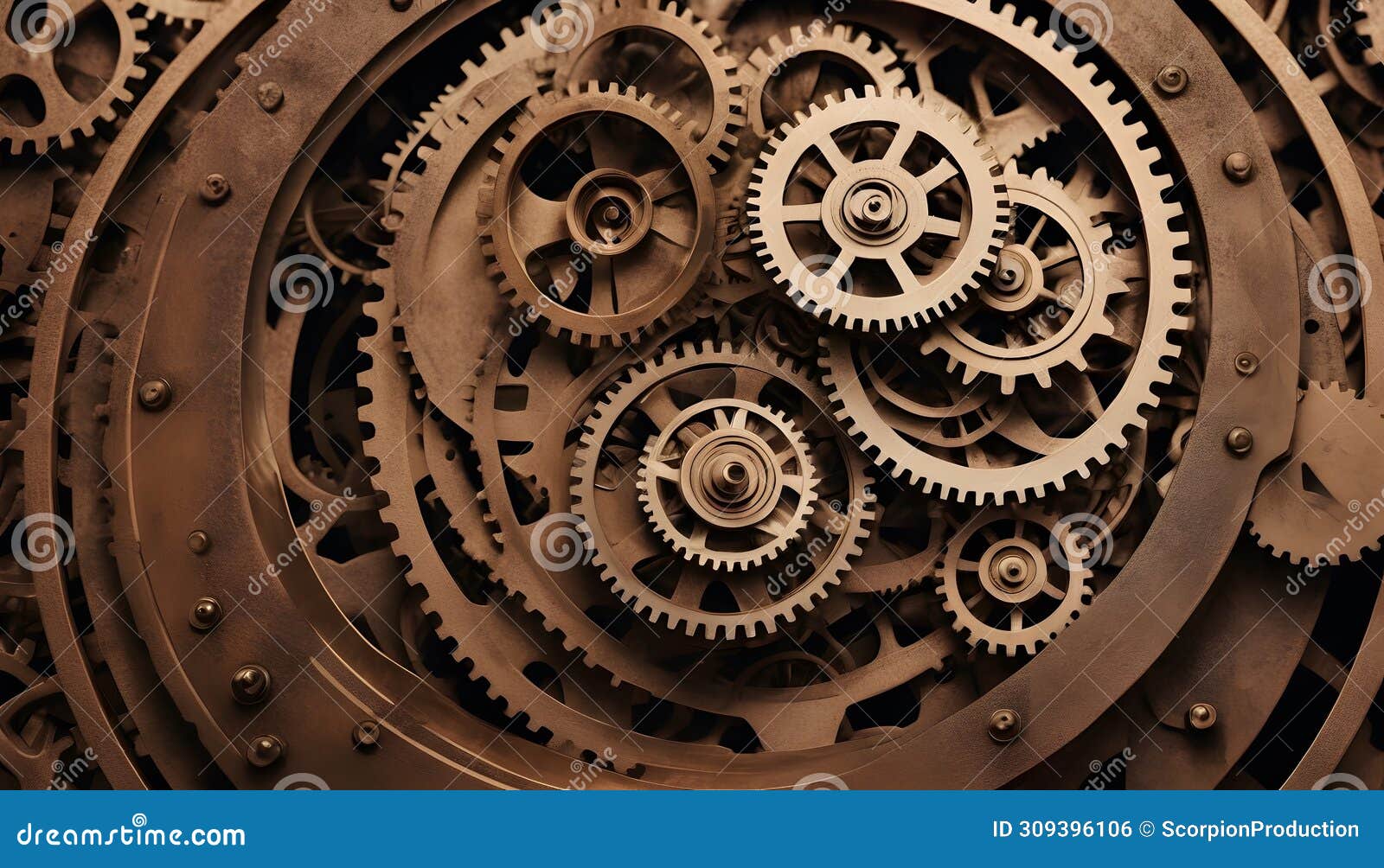 Clockwork Complexity stock photo. Image of simplicity - 309396106