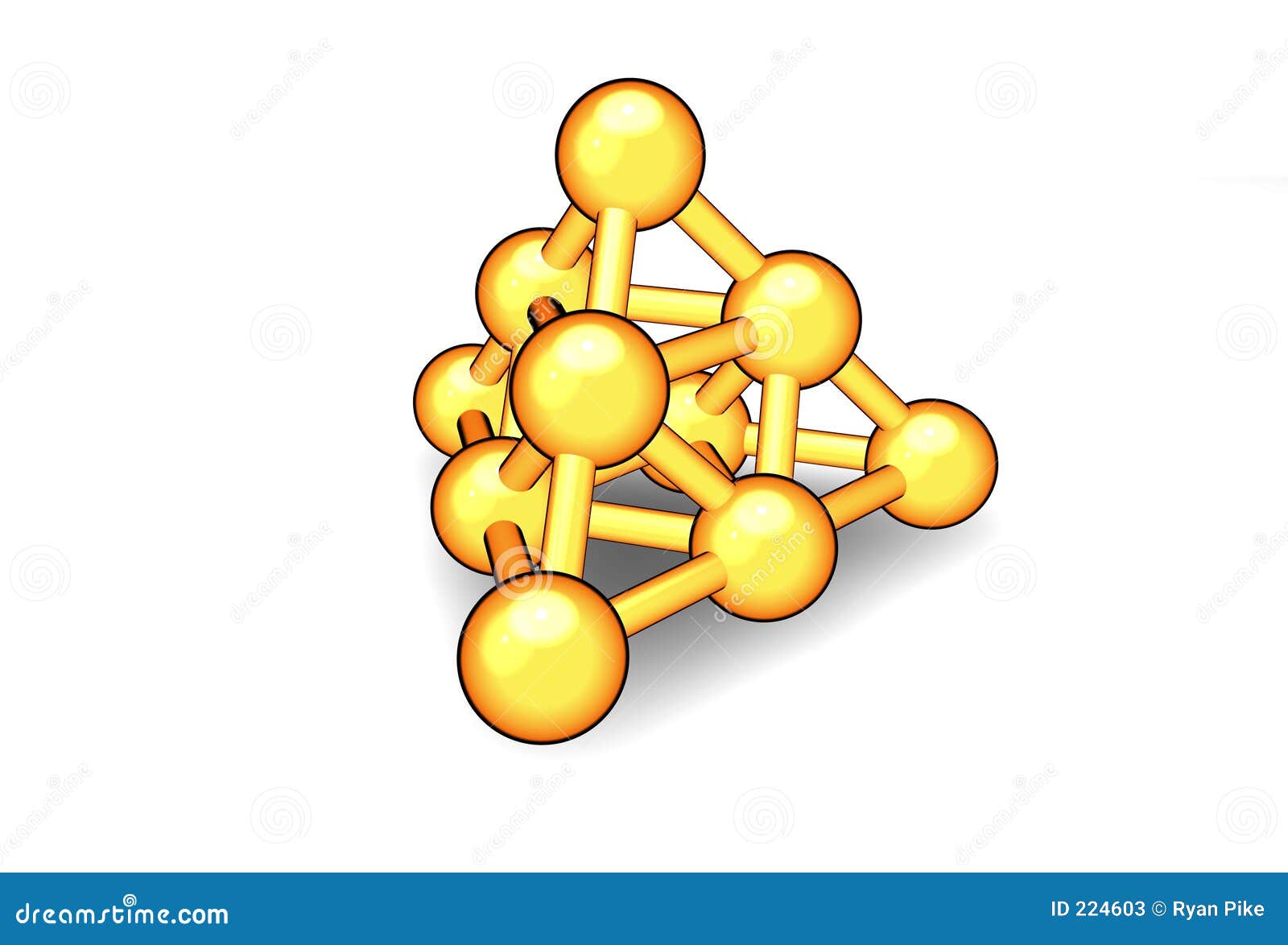 Complex atom stock illustration. Illustration of organic - 224603