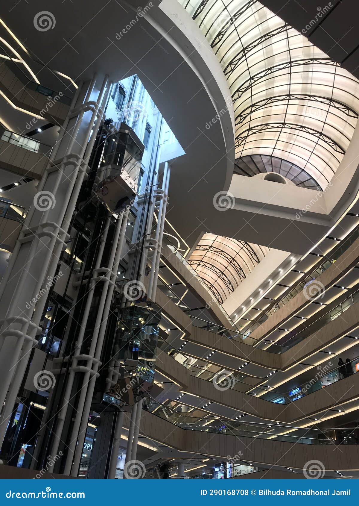Complex but Beautiful Building Interior Design in Jakarta Stock Photo ...
