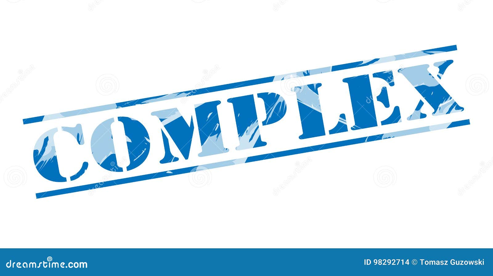 Complex blue stamp stock illustration. Illustration of complex - 98292714