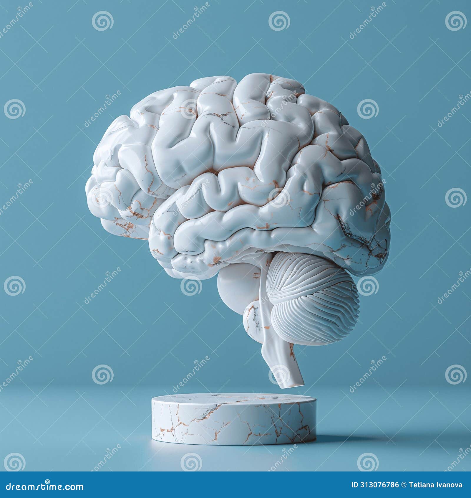 Complex Brain Model: Mental Wellness Stock Illustration - Illustration ...