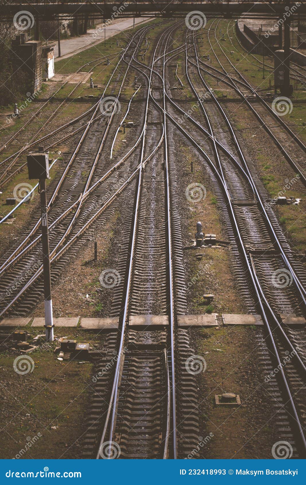 Complex Branching of Railway Tracks Stock Image - Image of changing ...