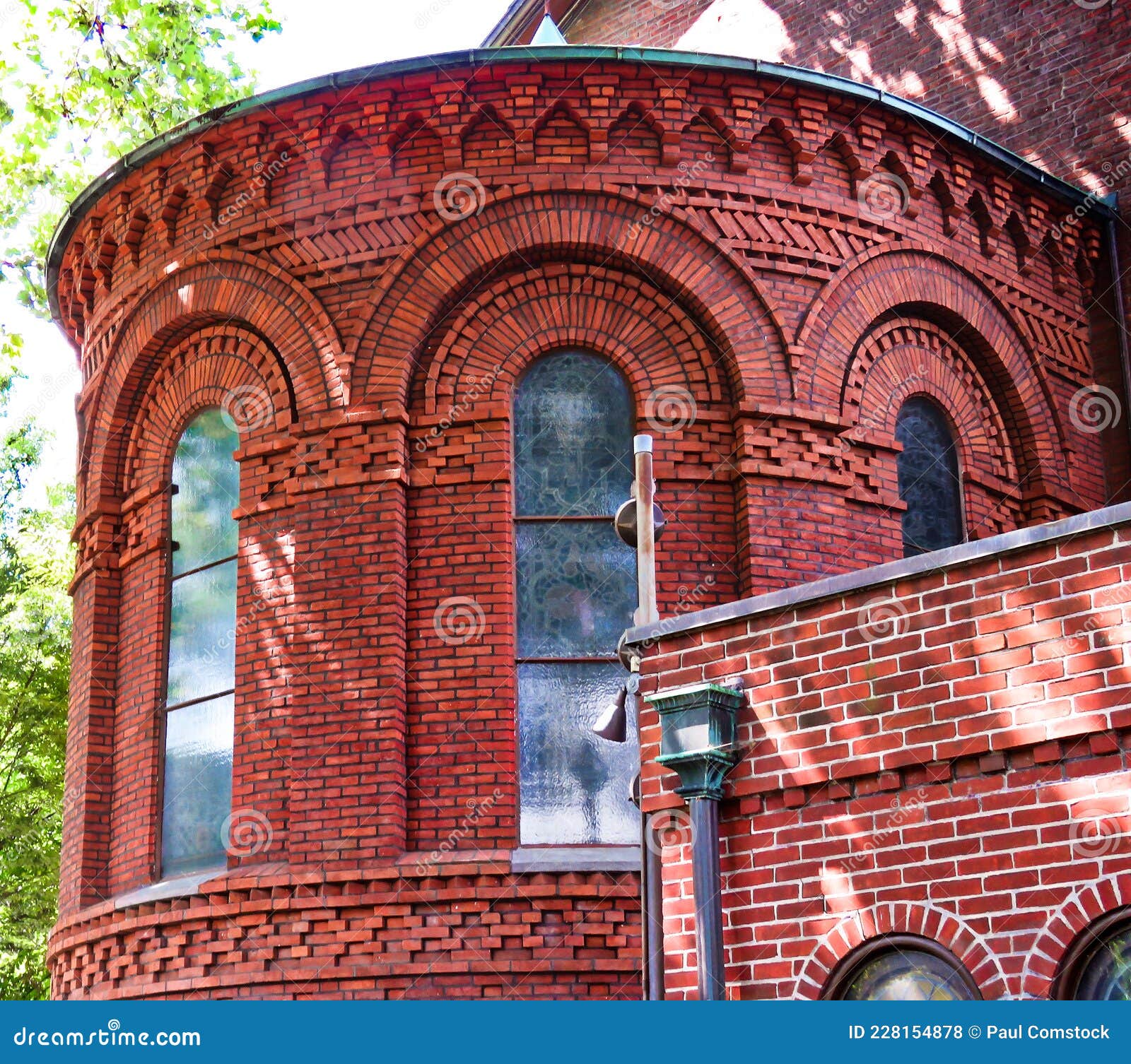 Complex Brick Patterns on Church Built in the 1820s. Editorial Stock ...