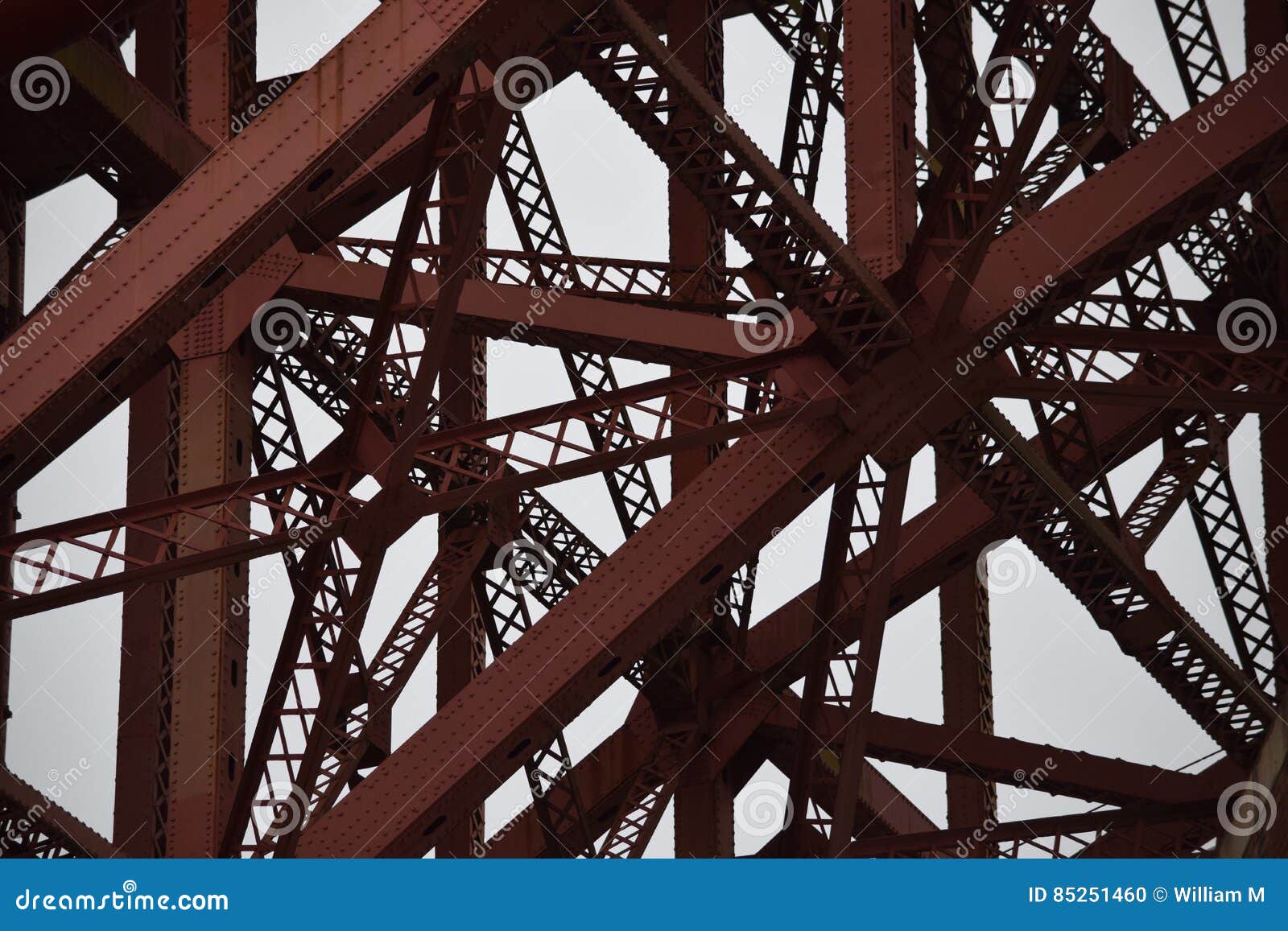 Complex Bridge Metal Structure. Stock Photo - Image of moment ...