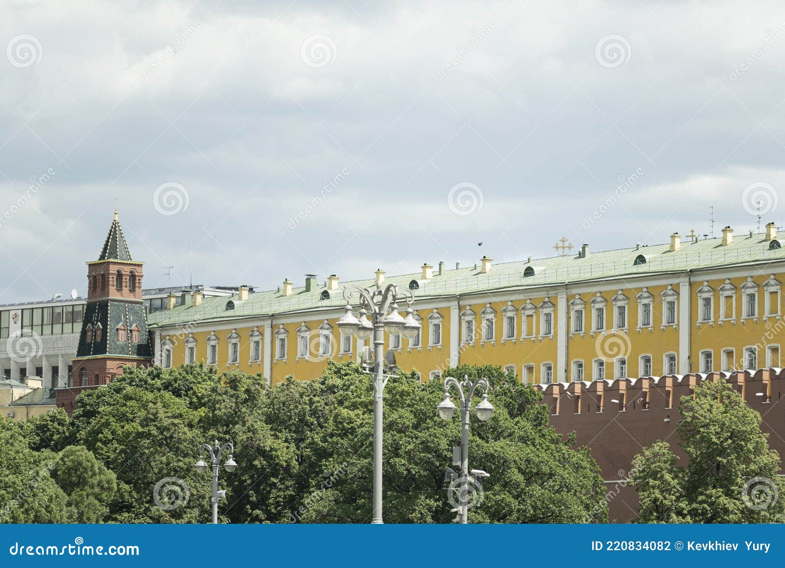 Complex of Buildings of the Moscow Kremlin Stock Photo - Image of star ...