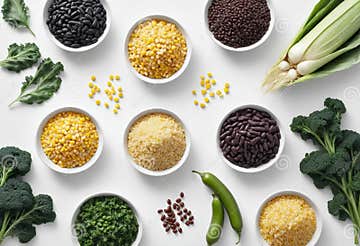 Complex Carbohydrates Food Sources Stock Illustration - Illustration of ...