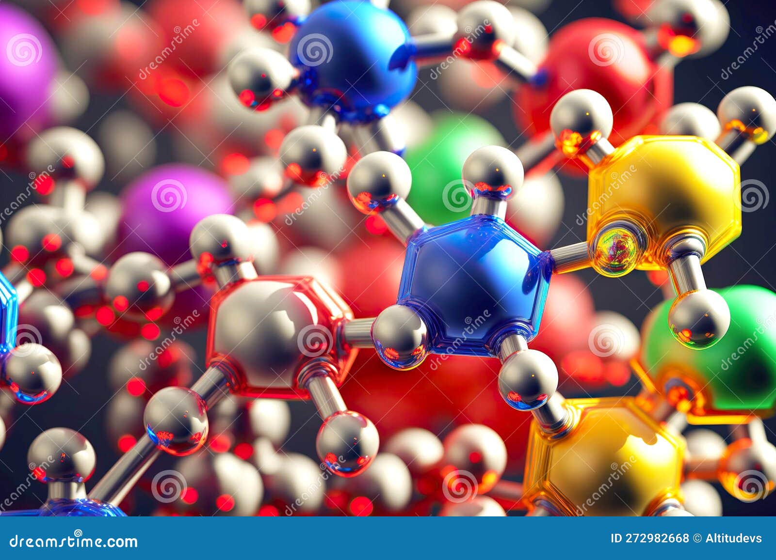 Complex Chaotic Structure of Molecule Closeup Consisting of Multi ...