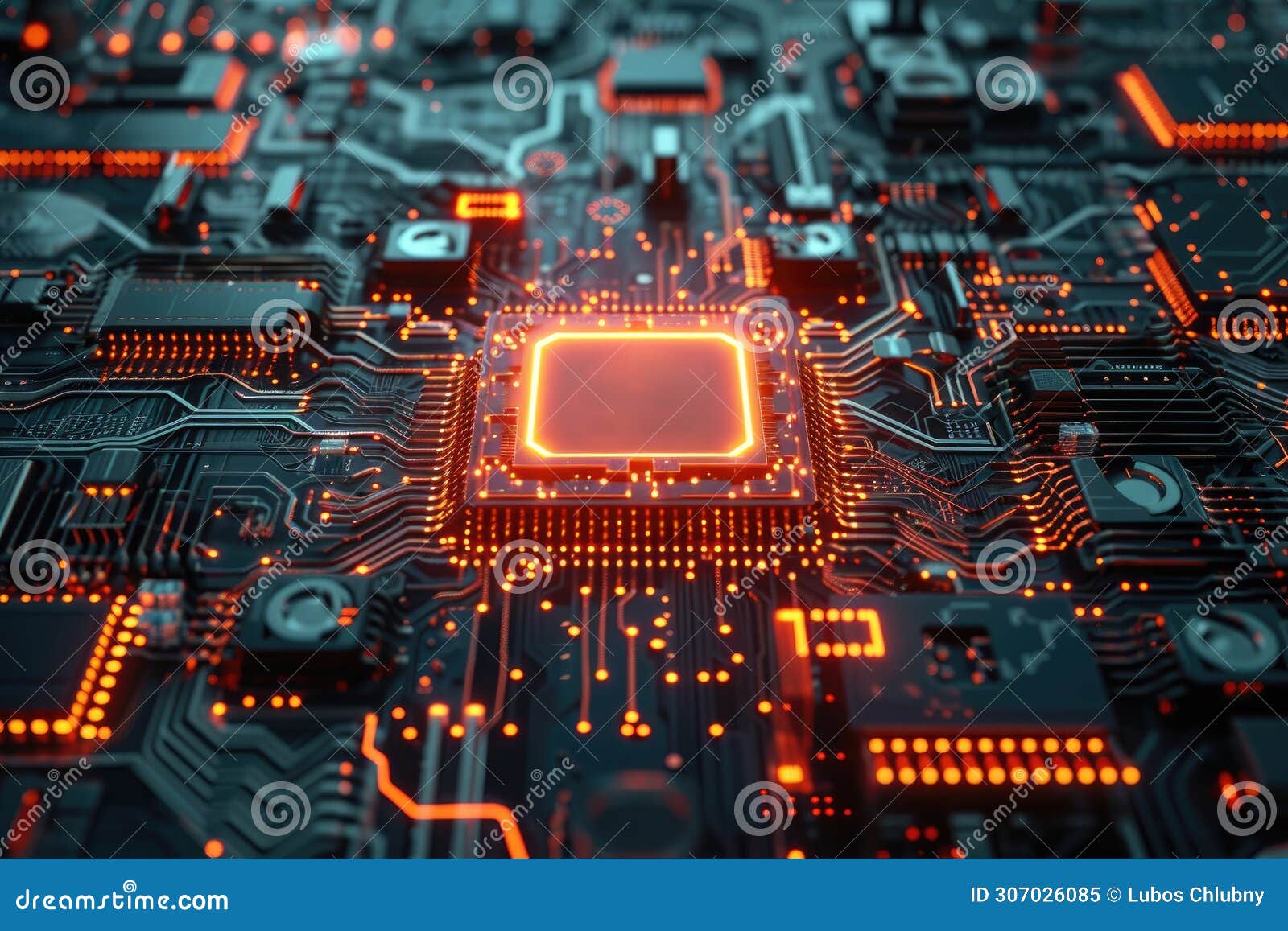 Complex Circuit Board, Illustrating the Integration of Artificial ...