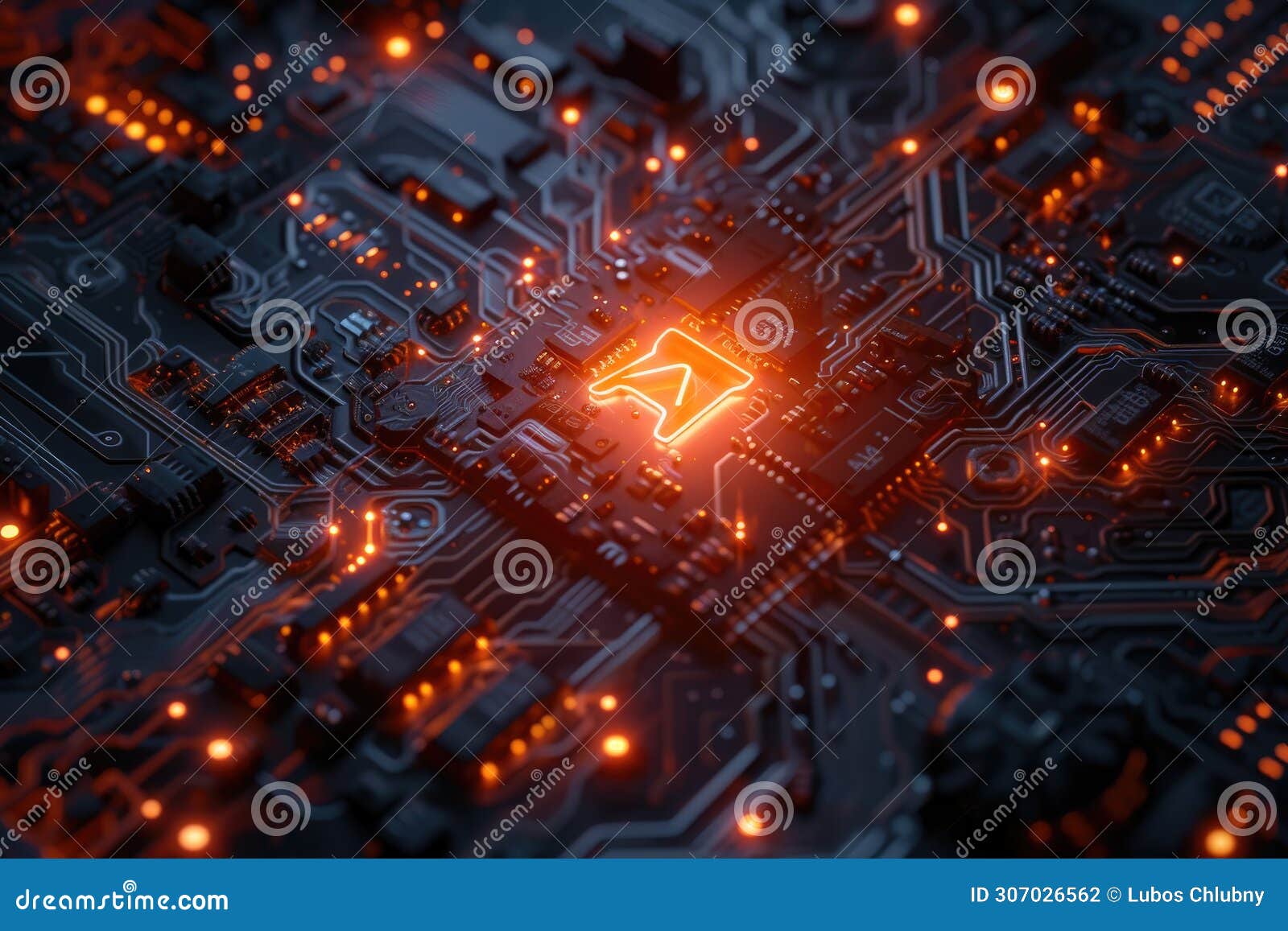 Complex Circuit Board, Illustrating the Integration of Artificial ...