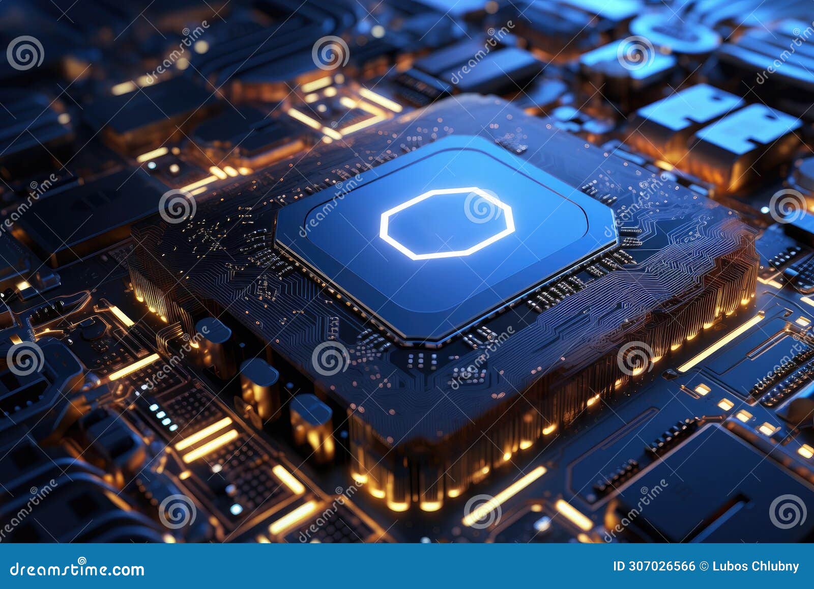 Complex Circuit Board, Illustrating the Integration of Artificial ...