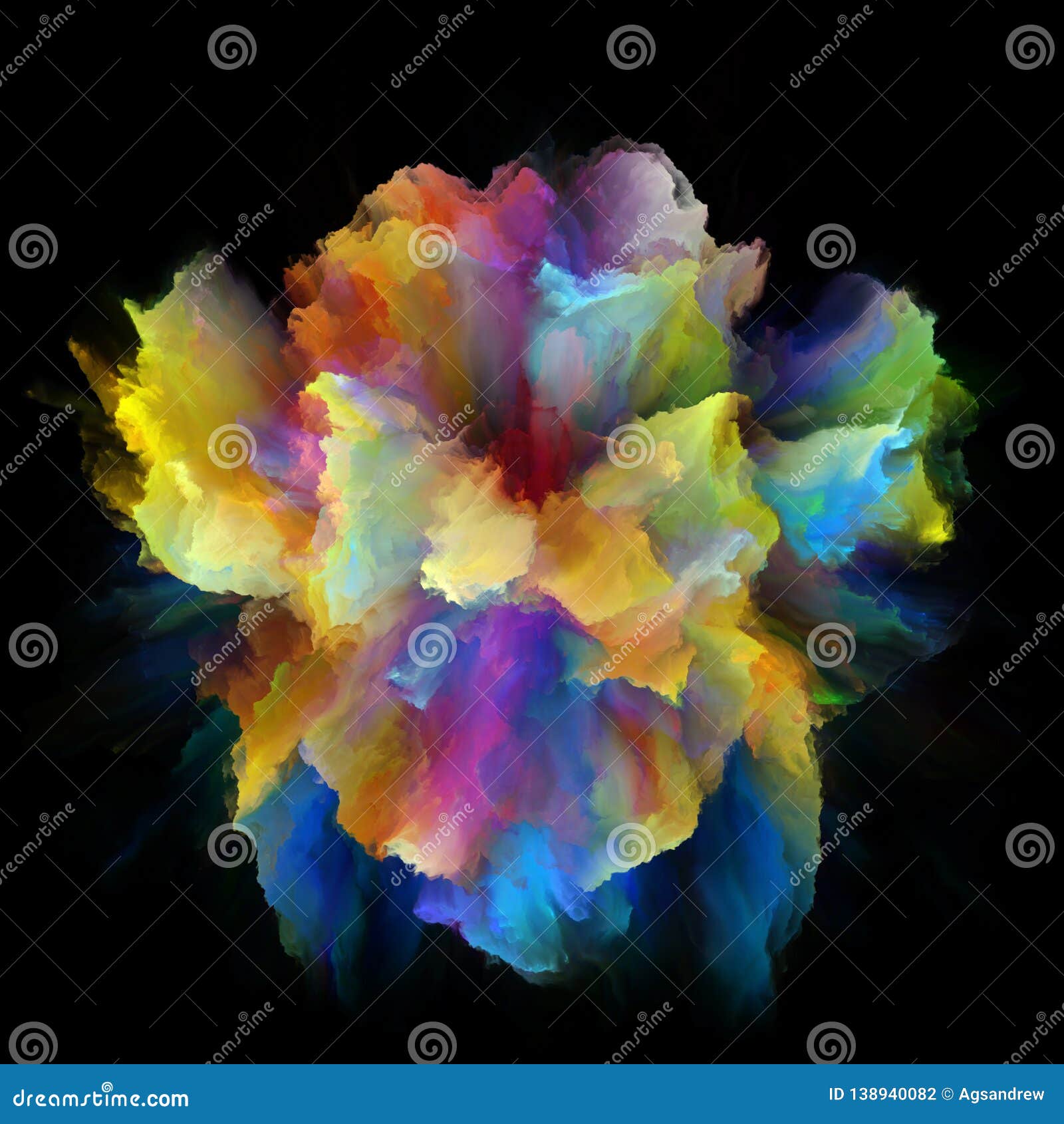 Complex Color Splash Explosion Stock Illustration - Illustration of ...