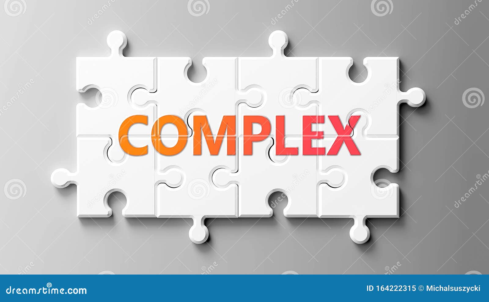 Complex Complex Like a Puzzle - Pictured As Word Complex on a Puzzle ...
