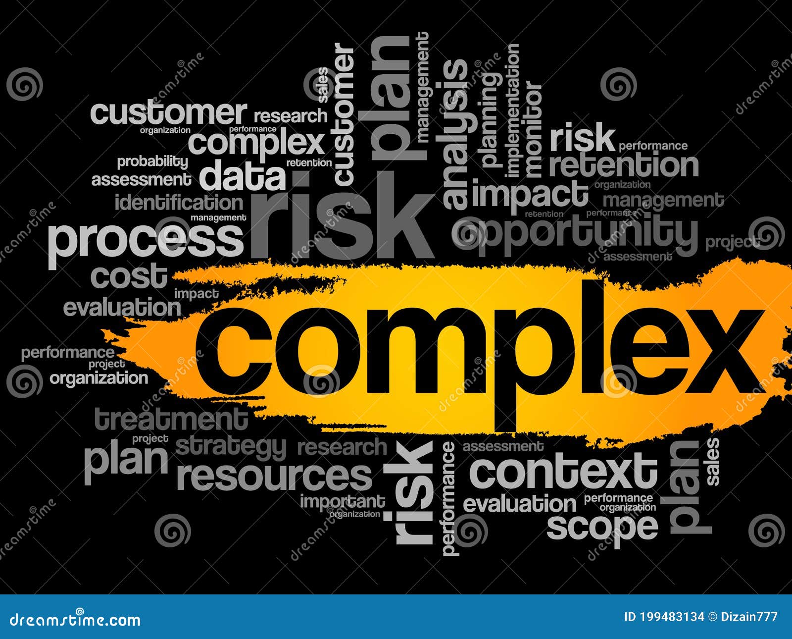 Complex Word Cloud Background Stock Illustration - Illustration of ...