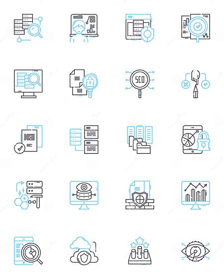 Complex Computation Linear Icons Set. Algorithm, Calculation, Computation, Regression ...