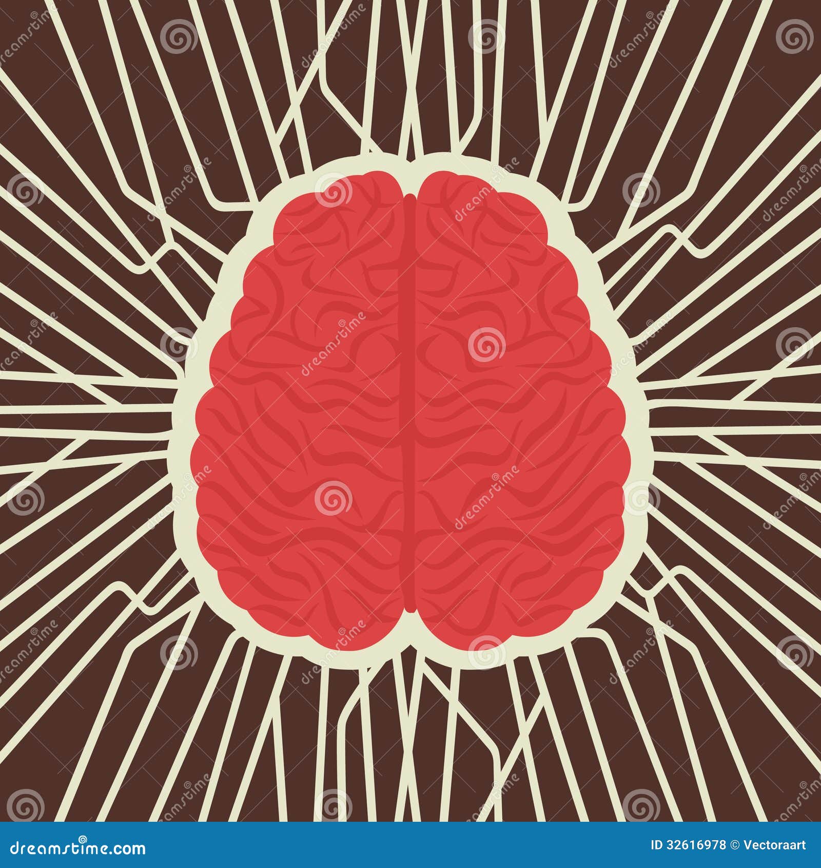 Complex Connection of Brain Stock Vector - Illustration of medical ...