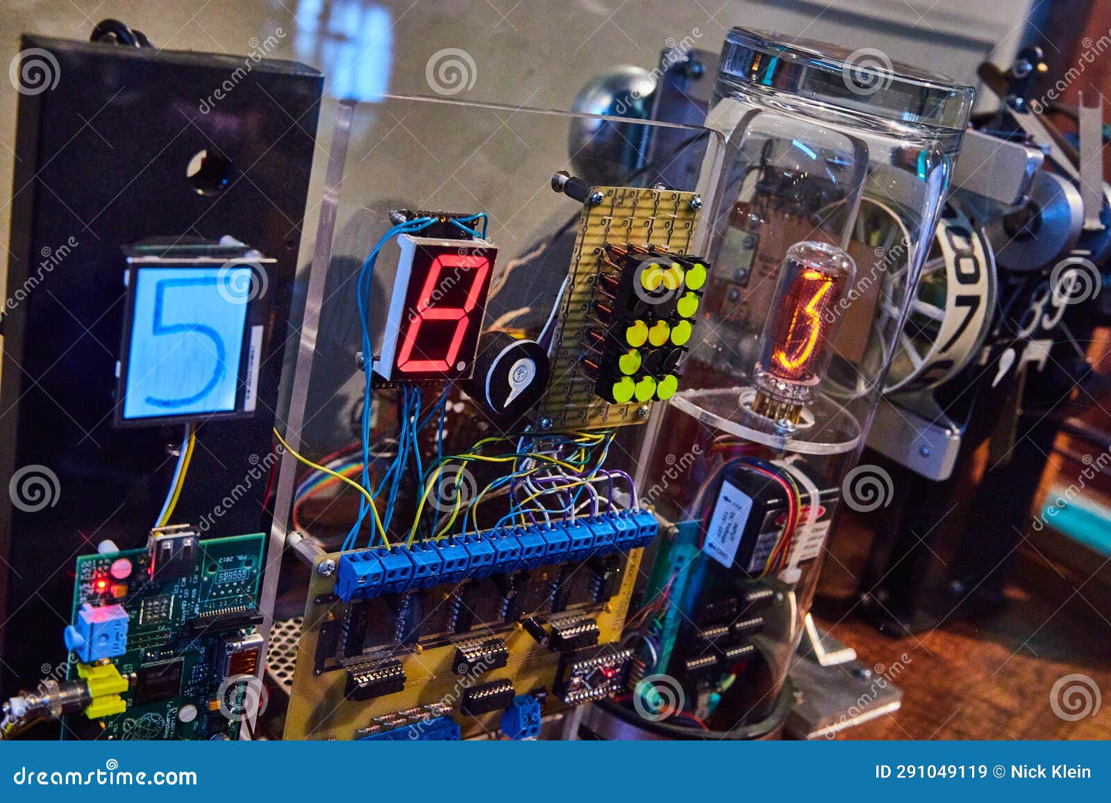 Complex Counter with Mechanical and Moving Parts Stock Image - Image of ...