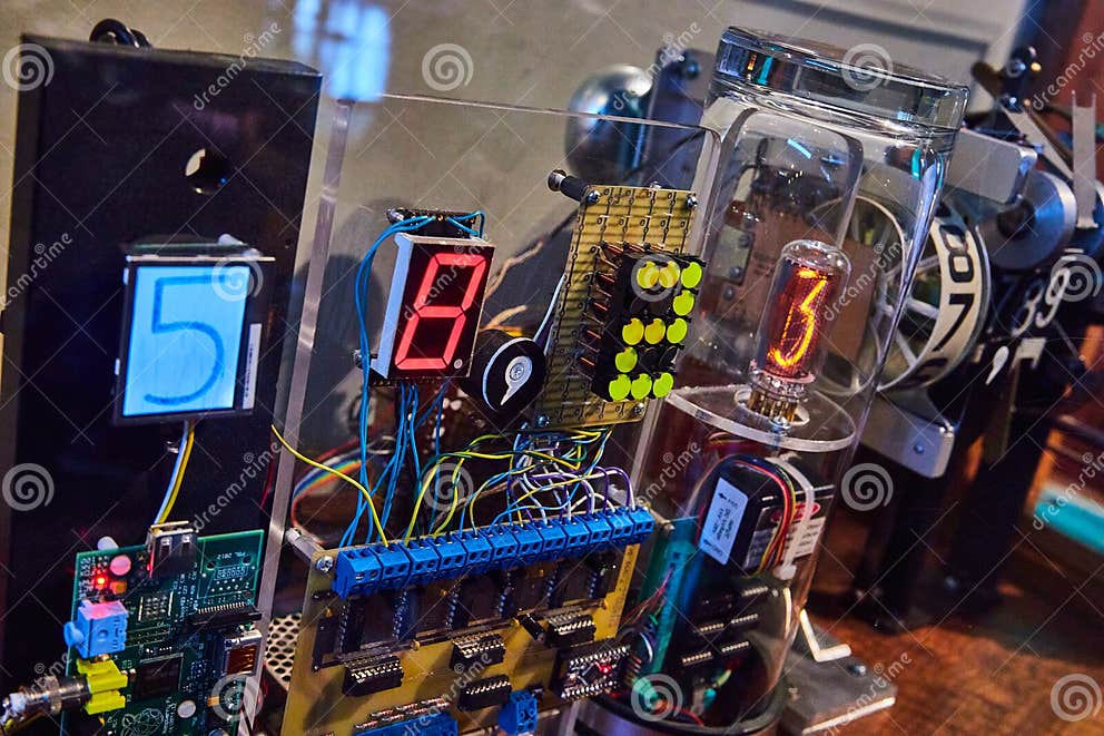 Complex Counter with Mechanical and Moving Parts Stock Image - Image of ...