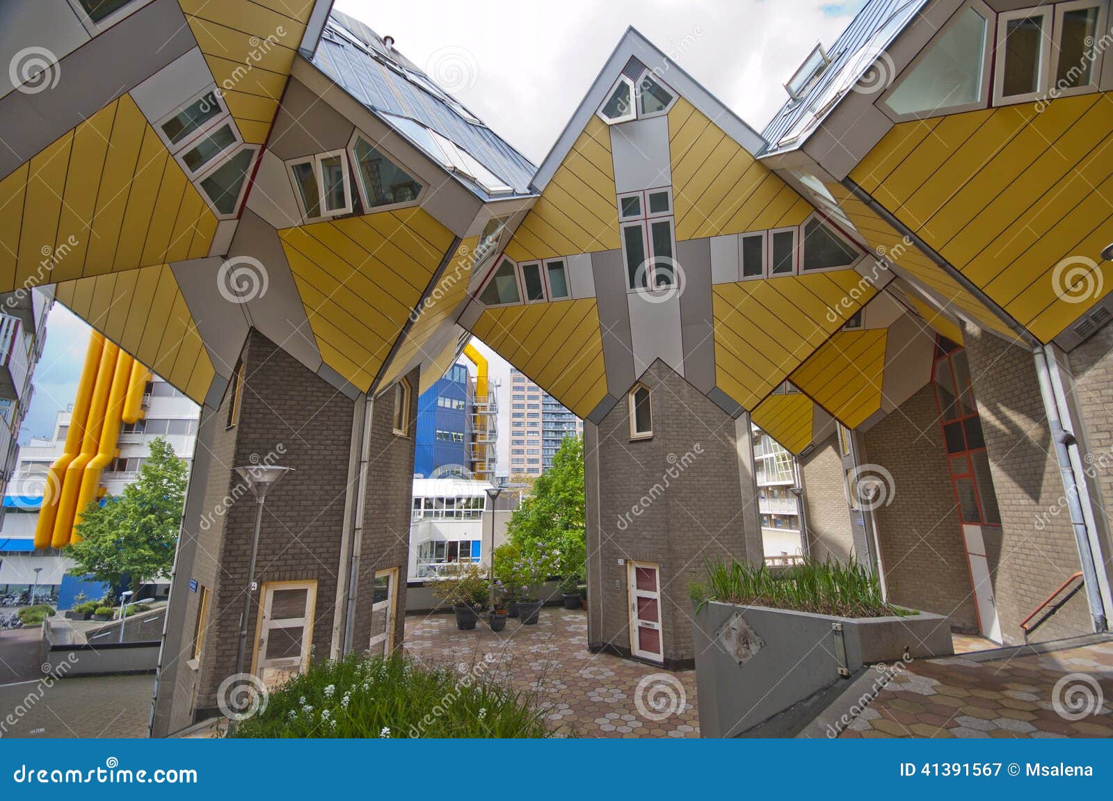 In the Complex of Cubic Houses Editorial Photography - Image of stone ...