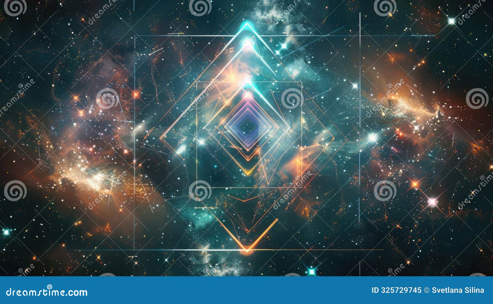 Complex 3D Geometric Design with Lines and Triangles Creating a Central ...