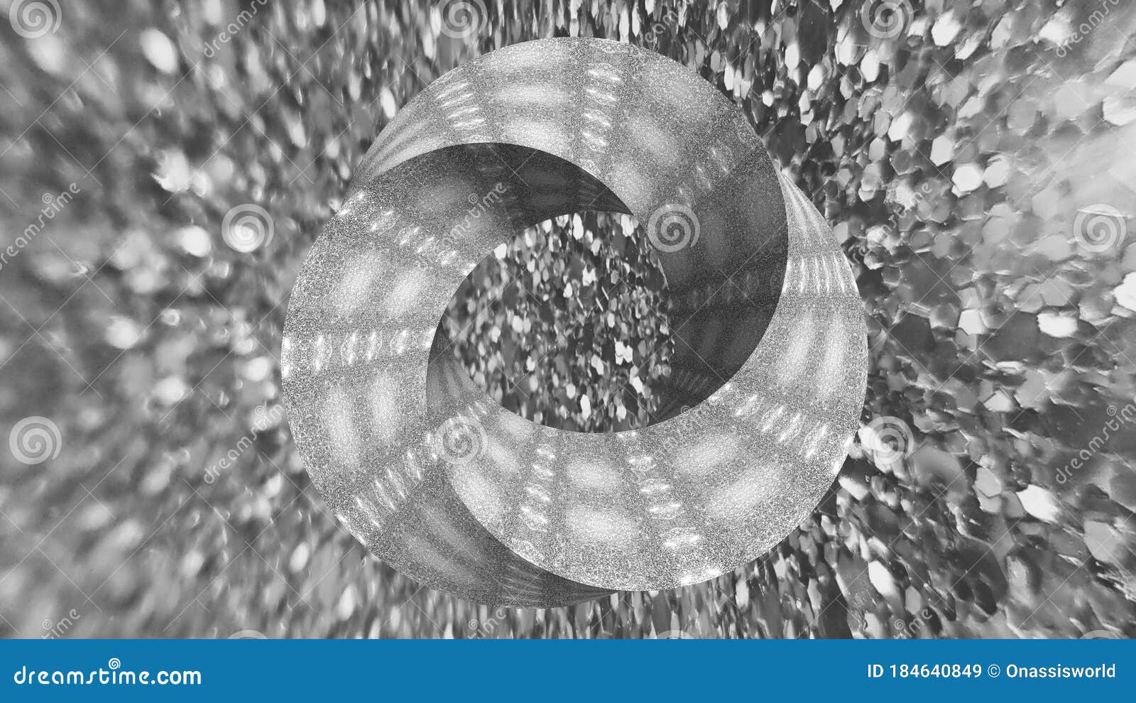 Complex 3D Imaging in Black White Shades of Grey Stock Illustration ...