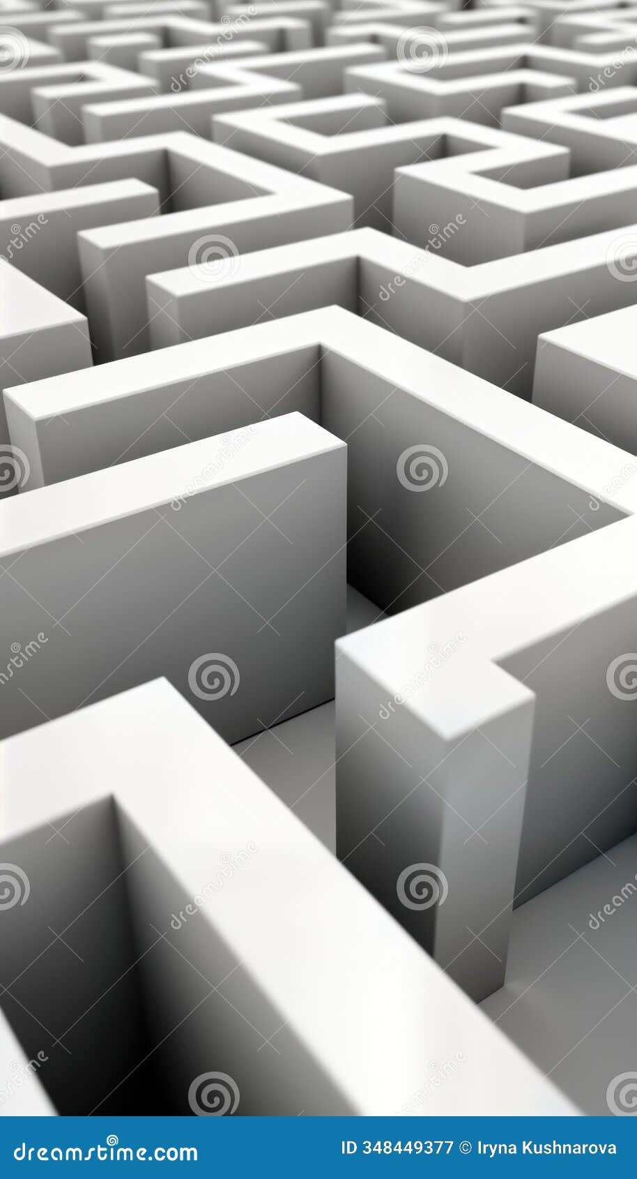 Complex 3D Maze with High Contrast. Abstract Design. Illustrative ...