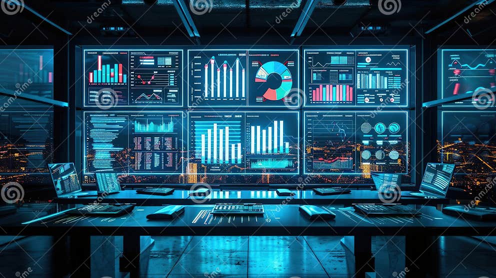 Data Analysis Hub: Analytics and Strategy Stock Image - Image of ...