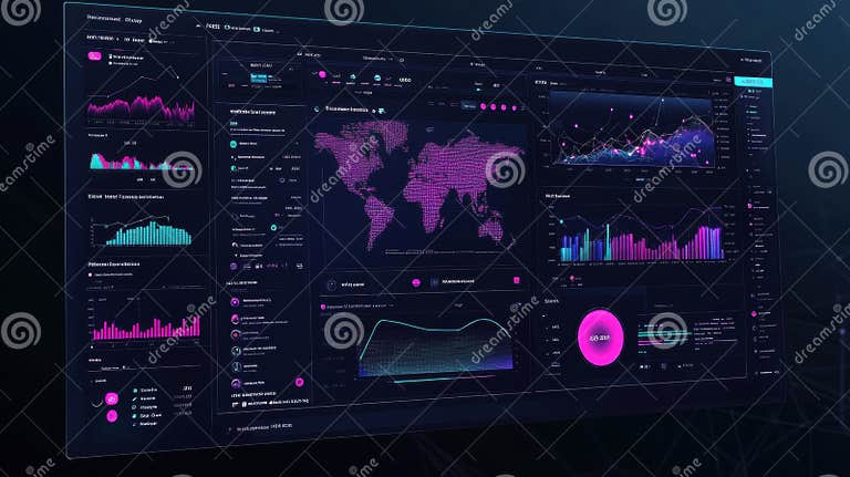 Complex Data Analytics Dashboard Showcasing Financial Insights and ...