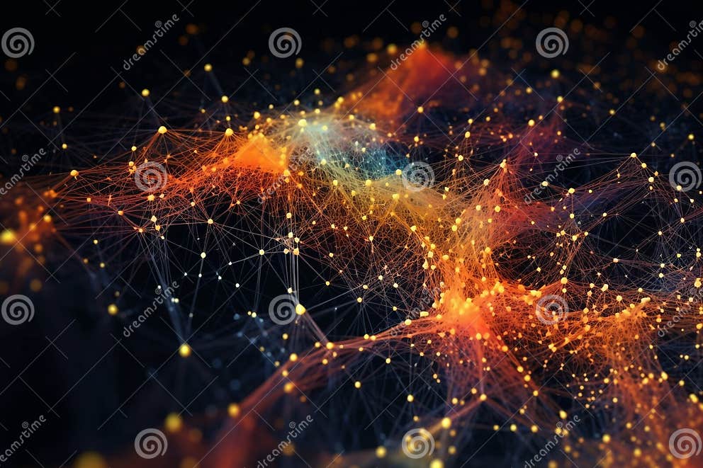 Complex Data Network Technology Web Visualization Illustration ...