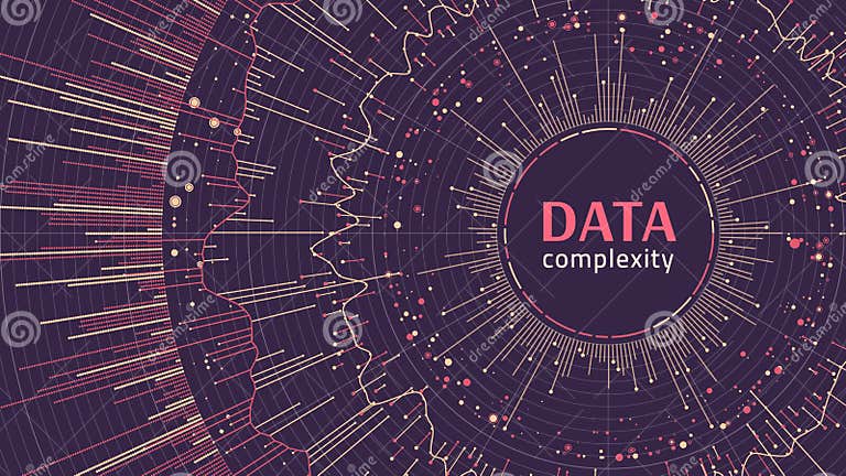 Complex Data Visual Representation. Big Data Visualization. Abstract Data Radial Plot Stock ...