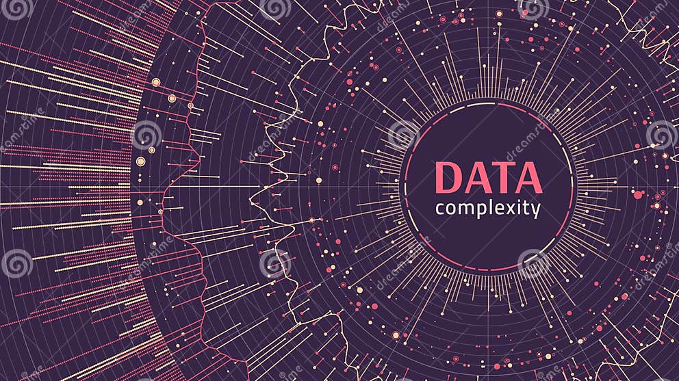 Complex Data Visual Representation. Big Data Visualization. Abstract Data Radial Plot Stock ...