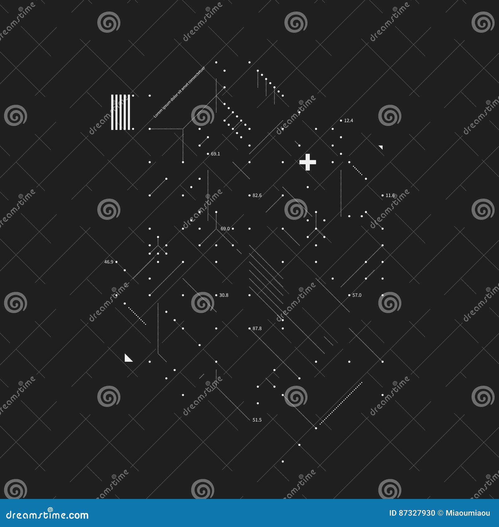 Complex Design Element in Glitch Style Stock Vector - Illustration of ...