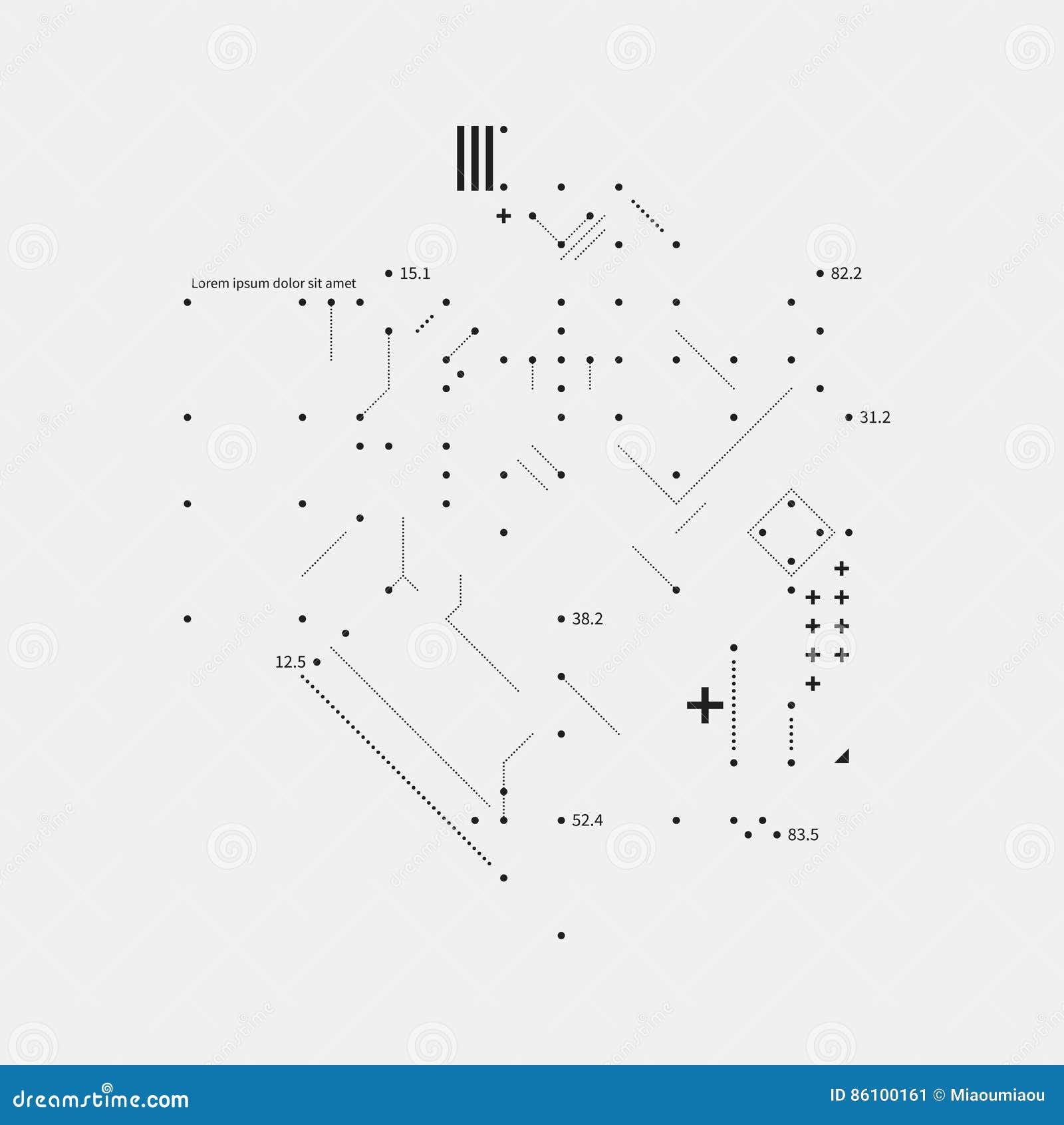 Complex Design Element in Glitch Style Stock Vector - Illustration of ...