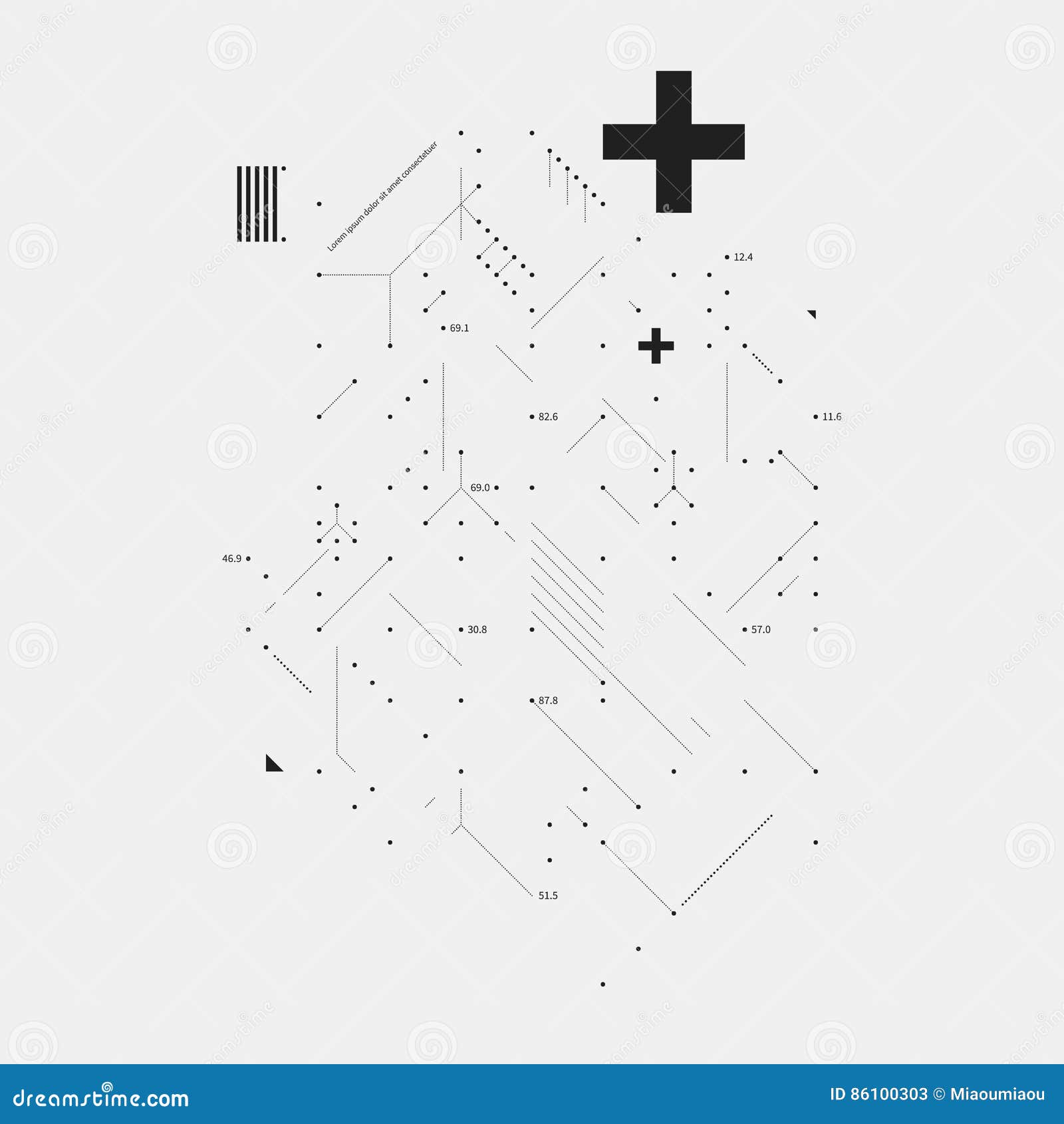 Complex Design Element in Glitch Style Stock Vector - Illustration of ...