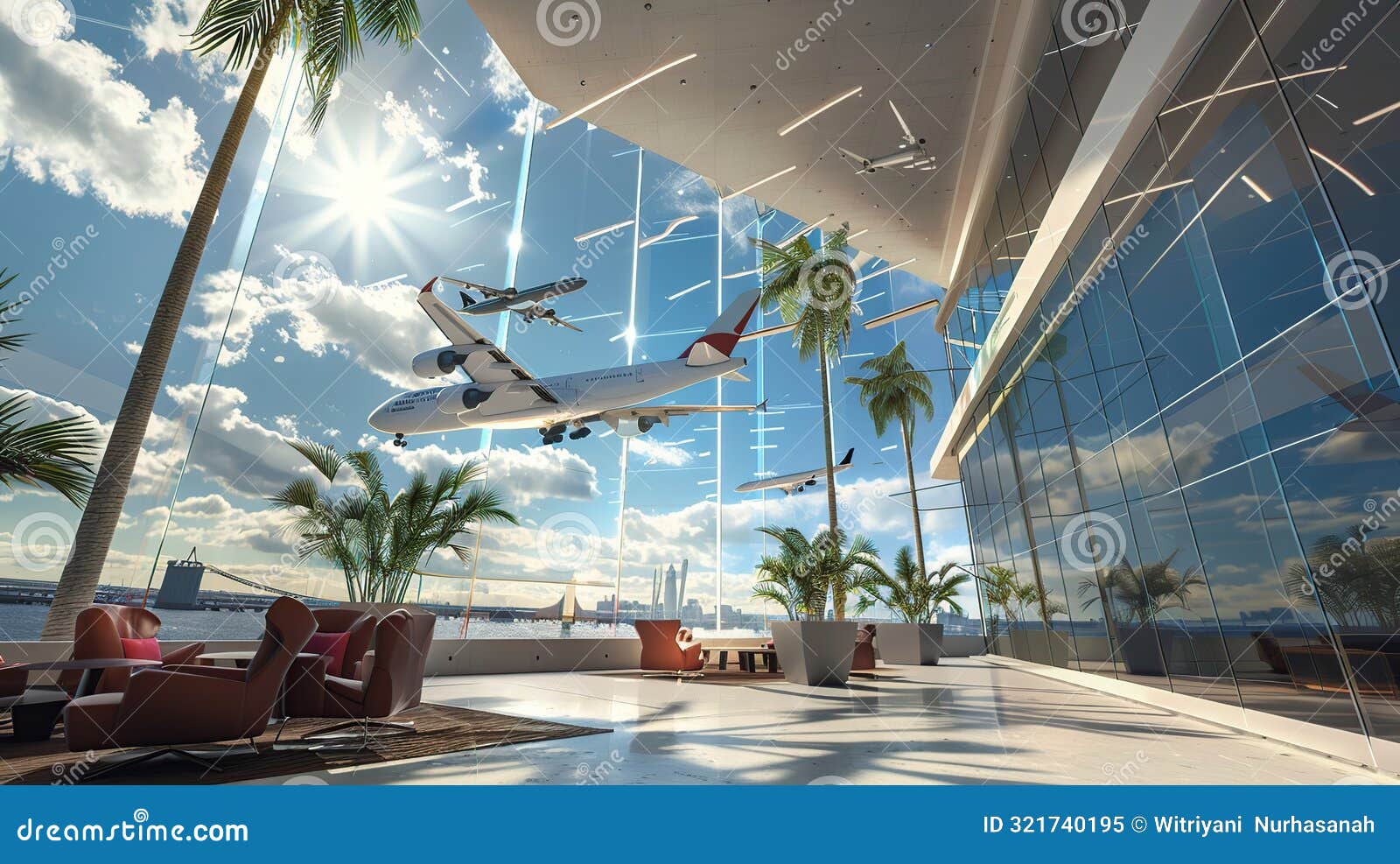 Complex Design Showing The World Split In Work And Holidays. Planes Are ...