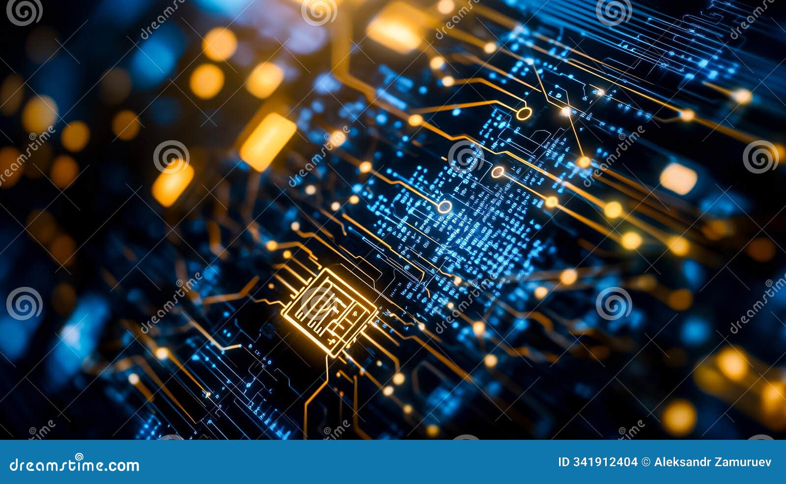 Complex Digital Connections Illustrate the Flow of Data between Devices ...
