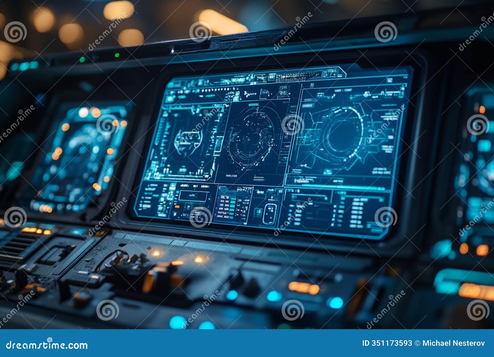 Complex Digital Interface Displaying Critical Information for ...