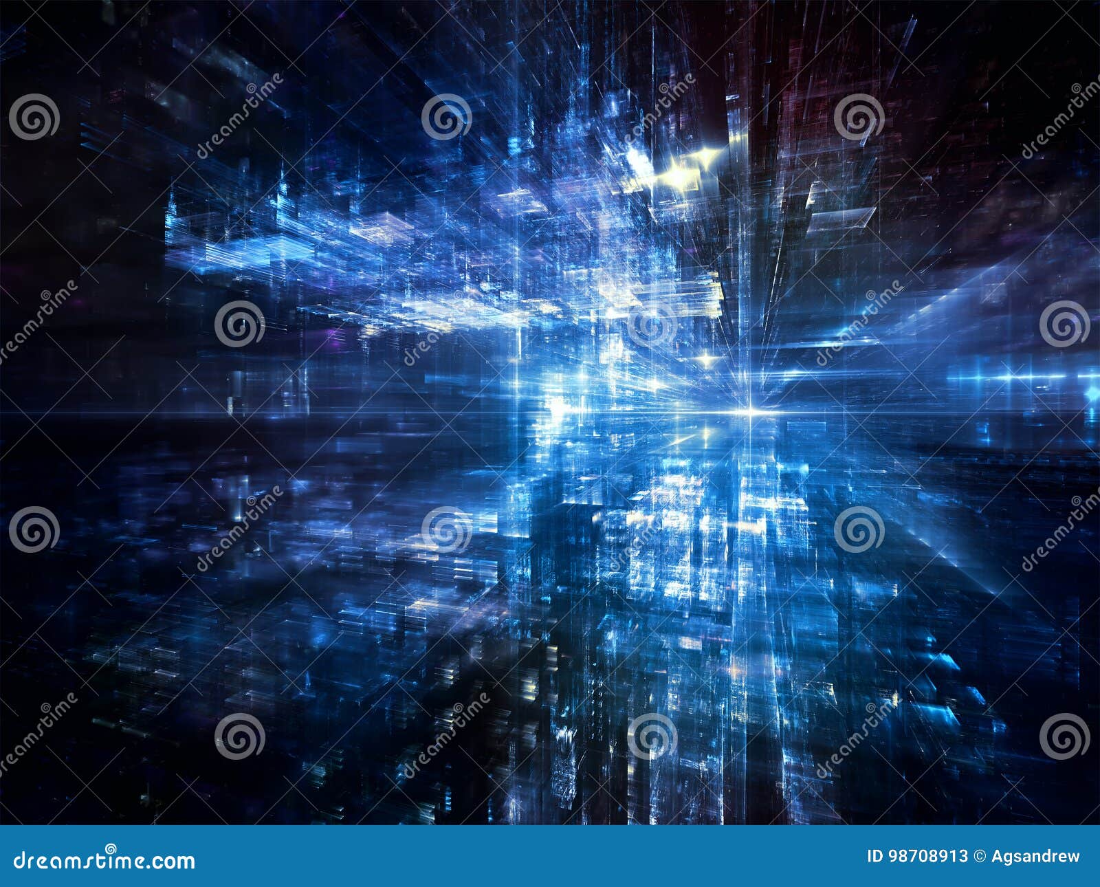 Complex Digital World stock illustration. Illustration of fractal ...