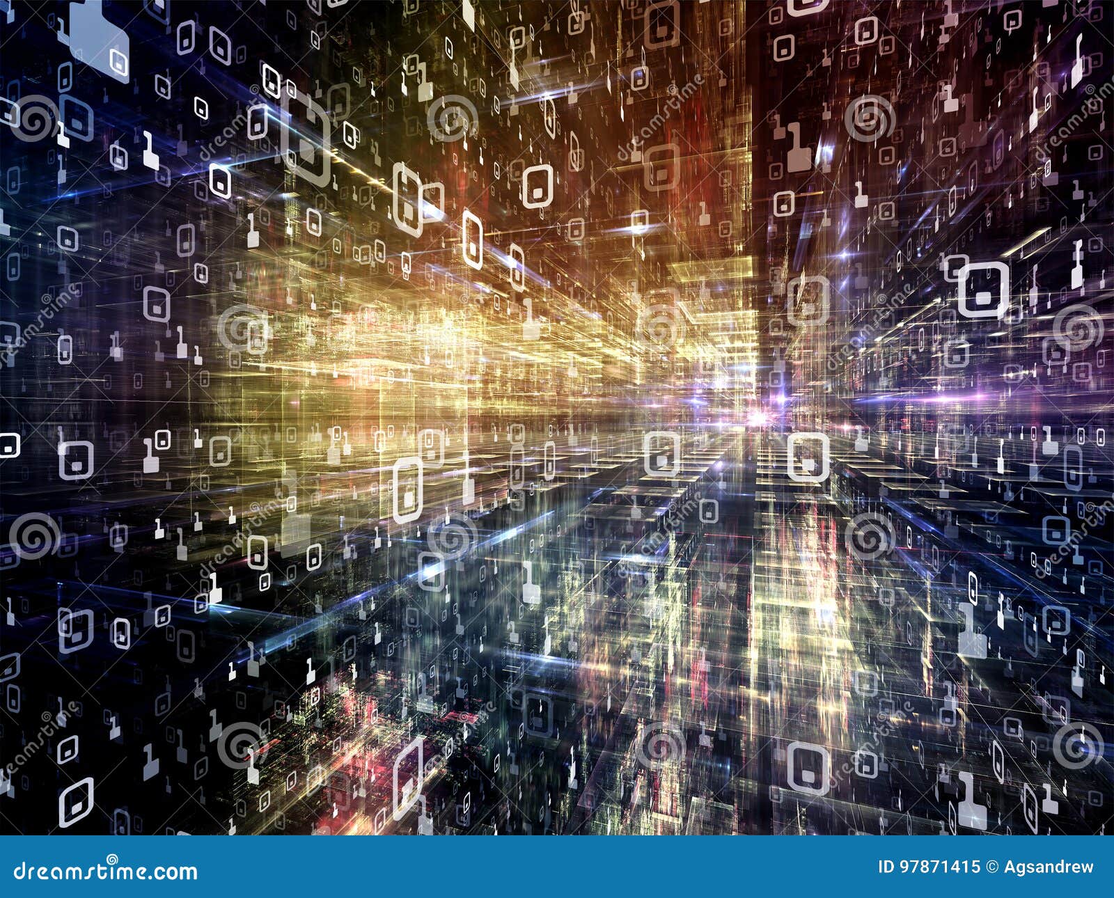 Complex Digital World stock illustration. Illustration of laboratory ...