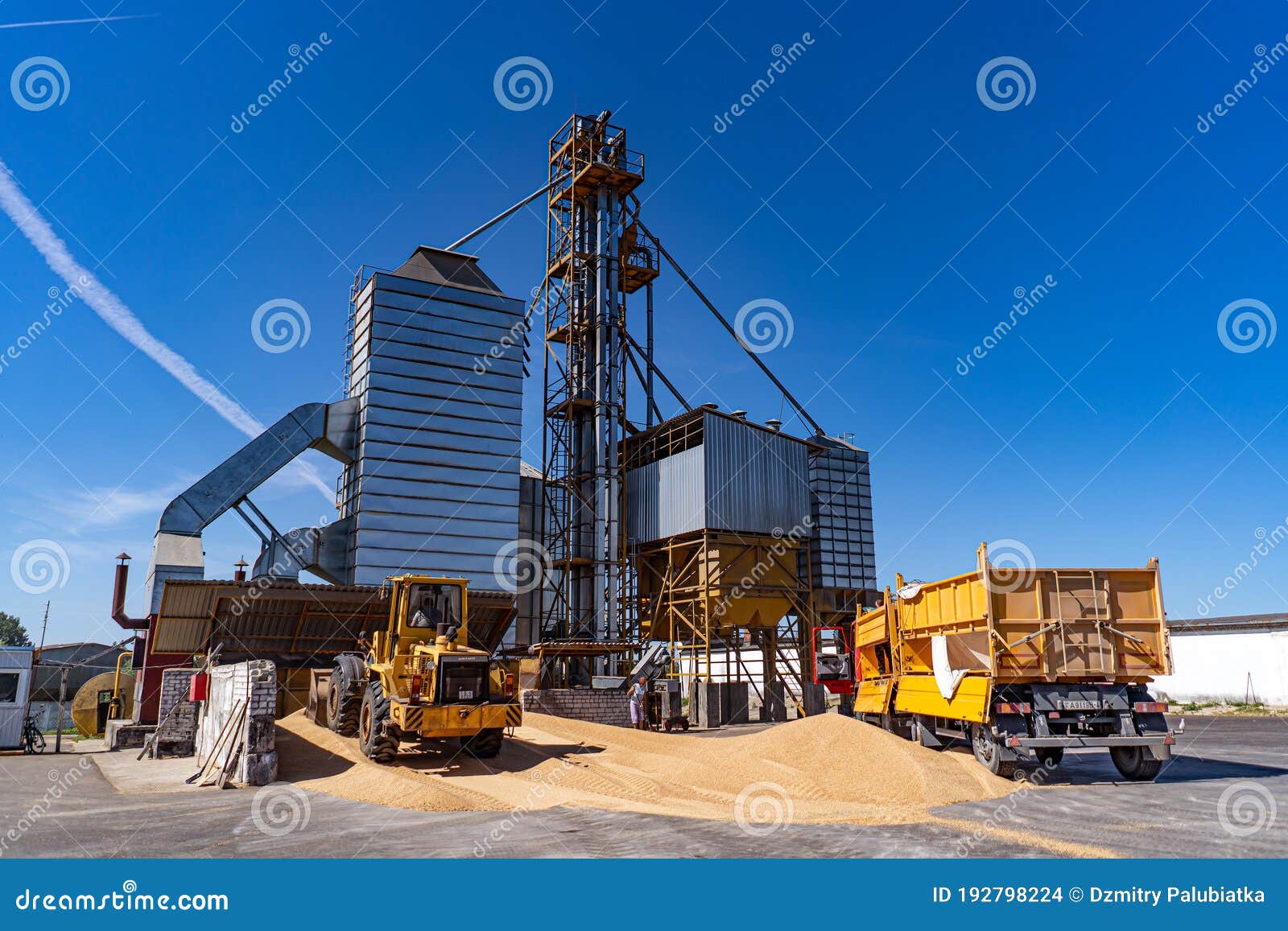 Complex for Drying Wheat Grains, Agriculture Stock Photo - Image of ...