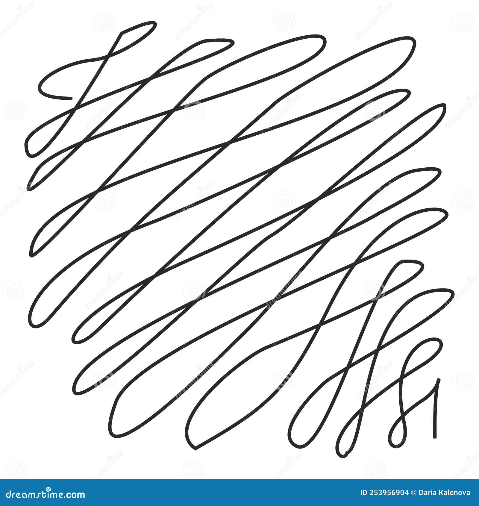 Hand Drawn Doodle Scribble Chaos Path Messy Lines Stock Vector ...