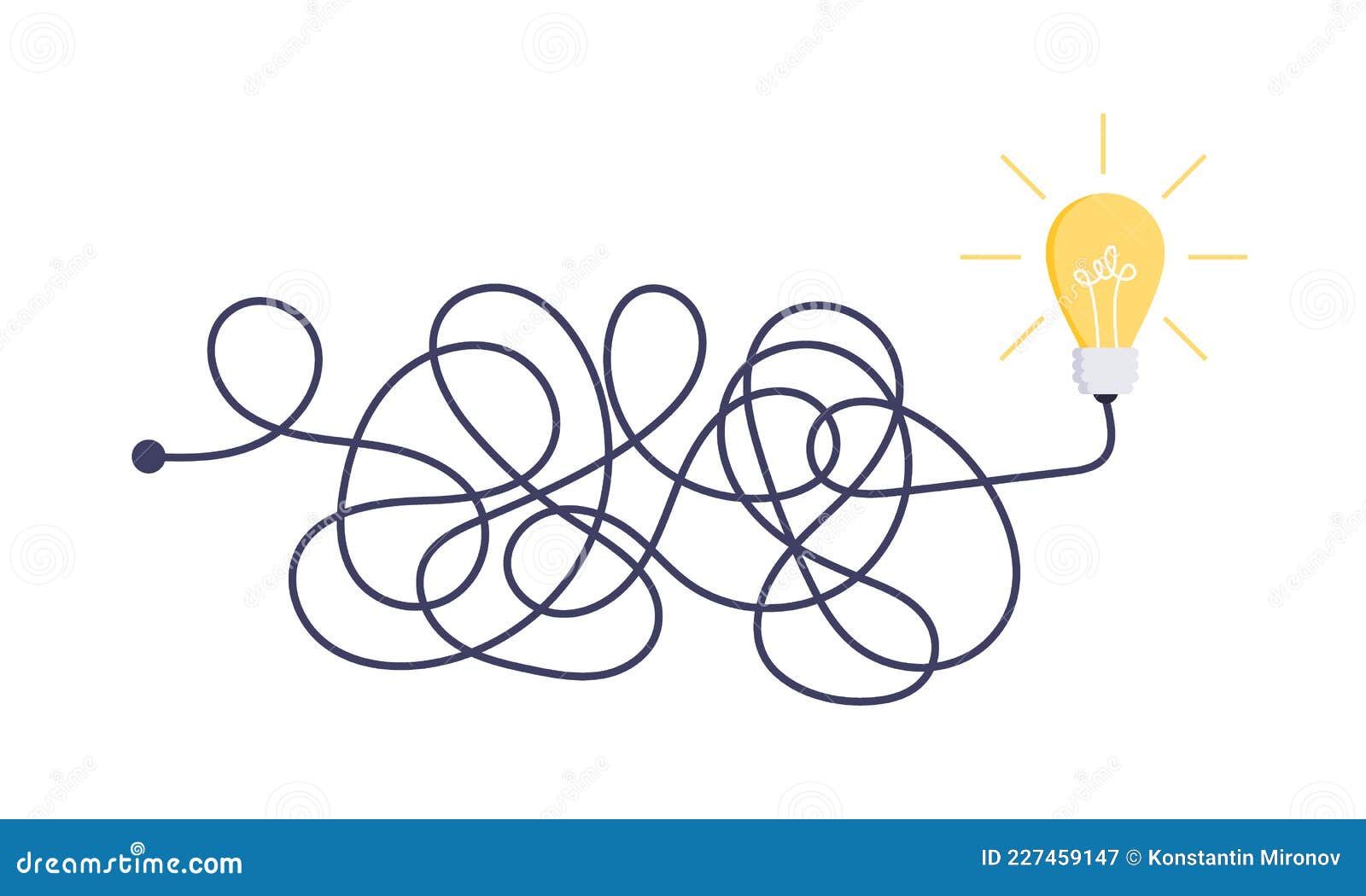 Complex Easy Simple Way from Start To Idea. Chaos Simplifying, Problem ...