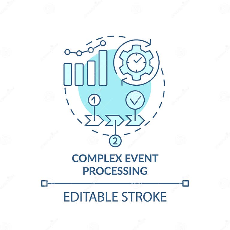 Complex Event Processing Turquoise Concept Icon Stock Vector ...