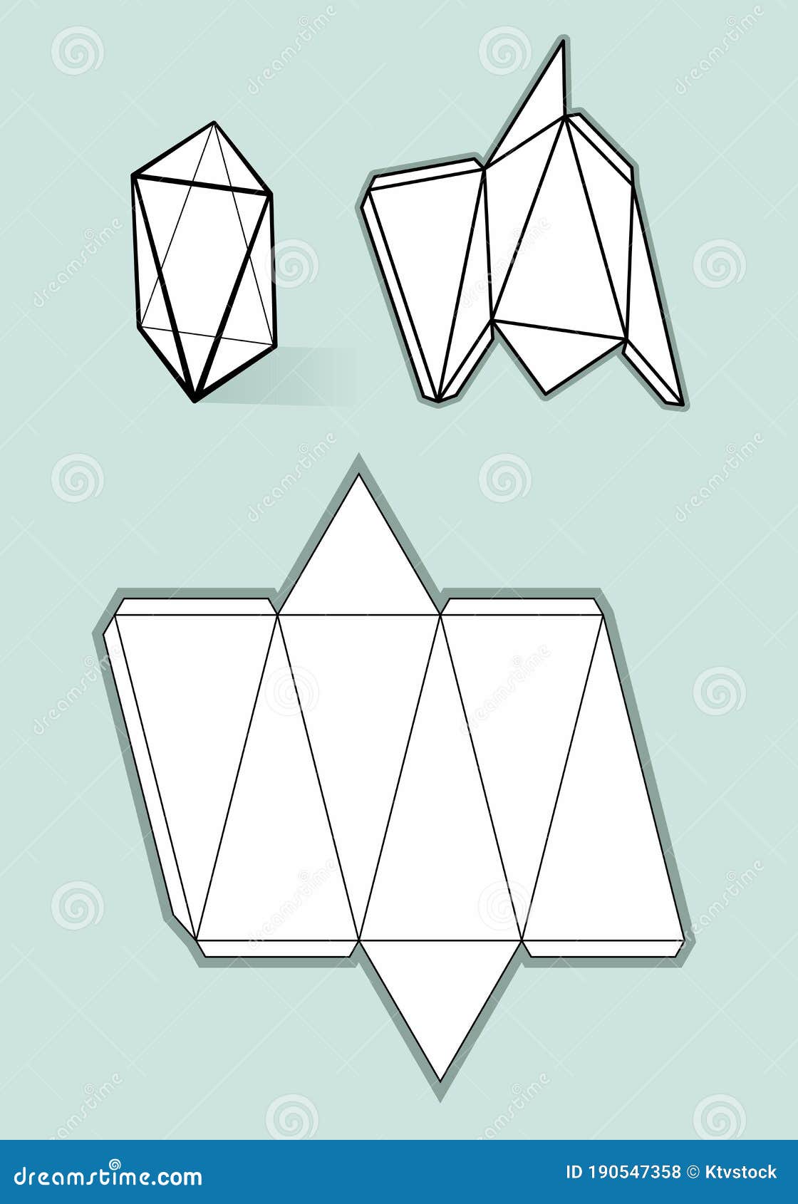 Complex Form with Blueprint Template Stock Vector - Illustration of ...